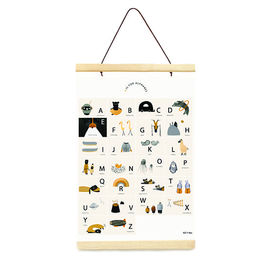 ABC Poster met frame (Engels) - Ted & Tone - Firma Zoethout